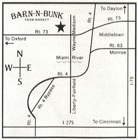 Map and Directions to Barn-n-Bunk
